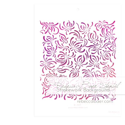 Strokework Seamless Repeat Stencil | Rebecca Baer® Artisan Stencils for ...